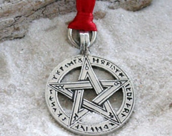 Pewter Snake Pentagram Gothic Pagan Wiccan Pentacle Christmas