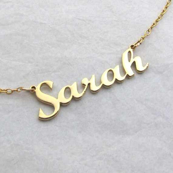 Custom Script Necklace