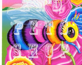 Vintage Lisa Frank Bees and Roses Notebook