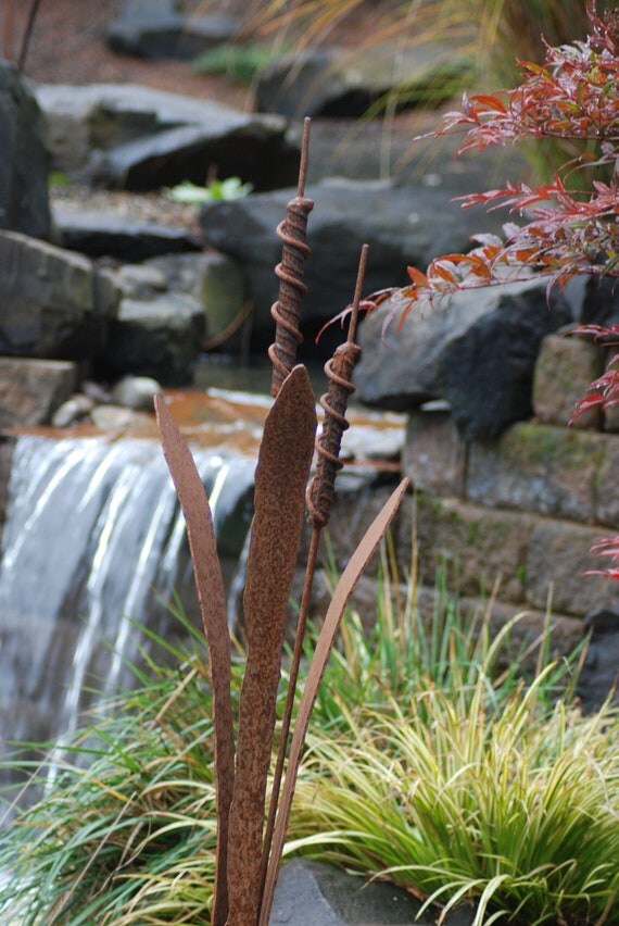 Items similar to Decorative Garden Art LARGE Cat Tail on Etsy