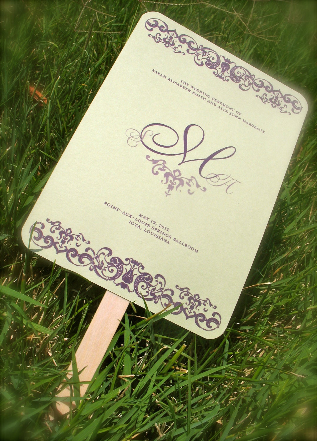 Printable Wedding Program Fan — pompdesigns – OnePaperHeart ...