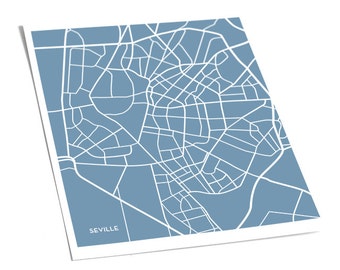 Old Map of Seville Sevilla Spain 1848