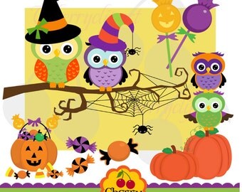 Halloween Cute Witches and Witch Feet digital clipart set
