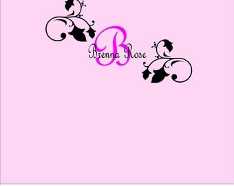 Girls monogram | Etsy