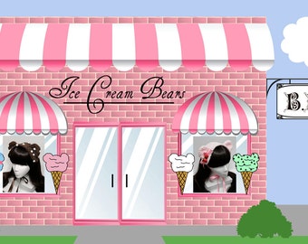 Sweet Pink Strawberry Ice Cream Bear Bonnet by SheenasBellaBows