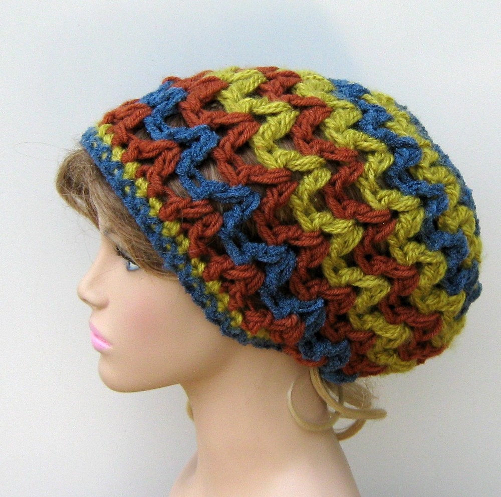 Wool blend BoHo Chunky slouchy beanie Hippie Hat bohemian