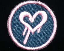 Popular items for heart iron on patch on Etsy