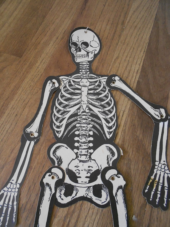 Vintage Skeleton Halloween Decoration by theamericanhomemaker