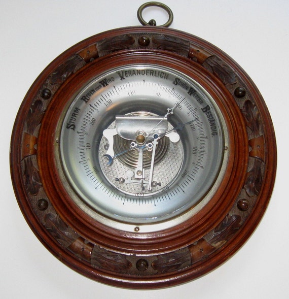 Antique Black Forest Barometer Veranderlich Germany