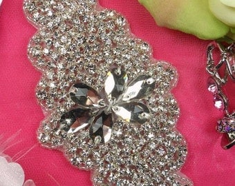 Items similar to Diamond Rhinestone Applique for headbands, bridal hair ...