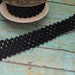 BLACK ELASTIC Waffle Crochet Ribbon 2 Yards X 1.5 Inches