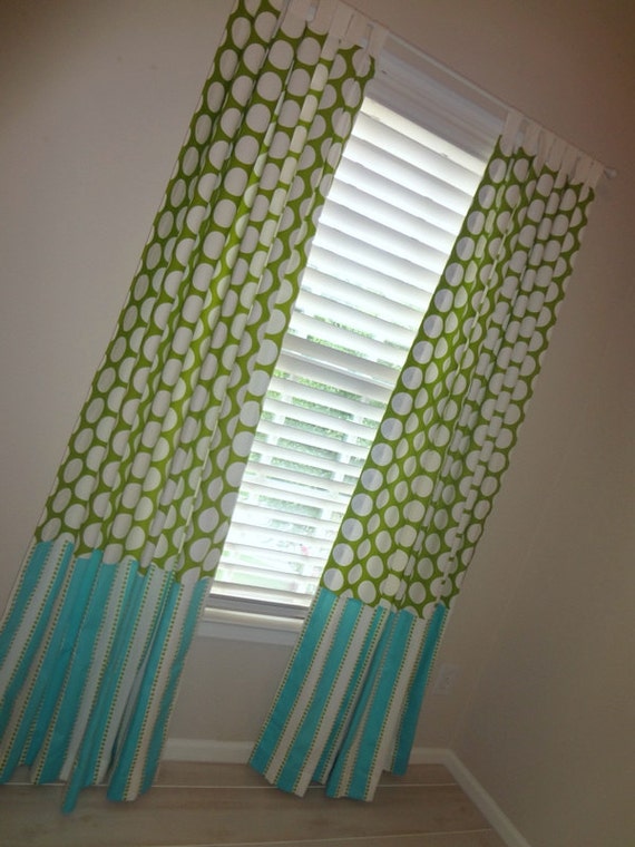 Items similar to Private Listing Custom Drapery Tap Top Panels 84" Long ...