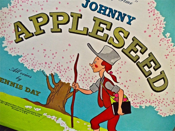 Walt Disney Johnny Appleseed 1964 Vintage Vinyl Record