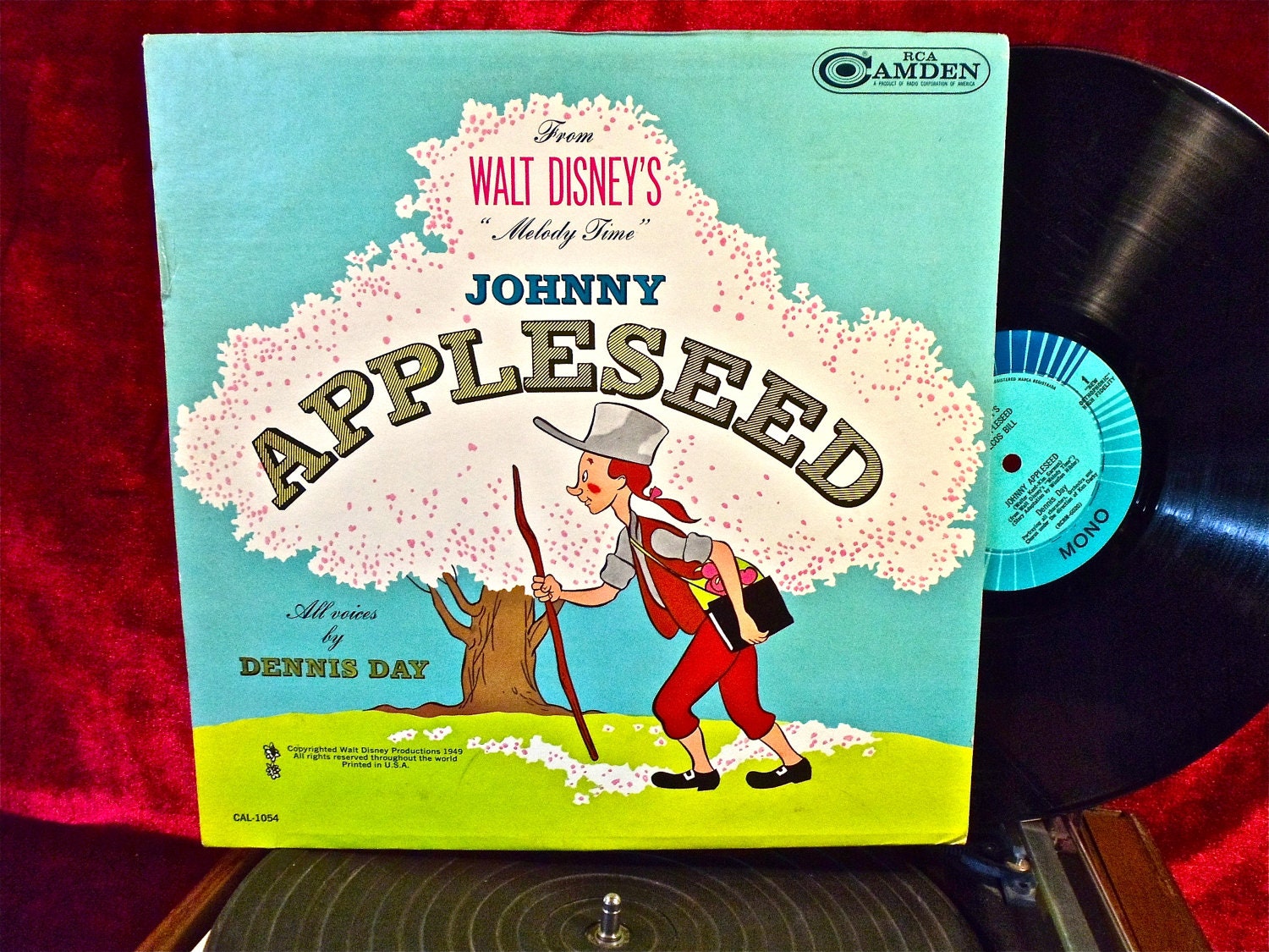 Walt Disney Johnny Appleseed 1964 Vintage Vinyl Record