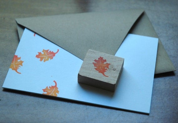 Items similar to Autumn Leaf Stamp on Etsy
