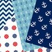 INSTANT DOWNLOAD Nautical Digital Paper Scrapbooking