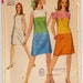 Mod Color Block A Line Dress Sewing Pattern Vintage 1960's