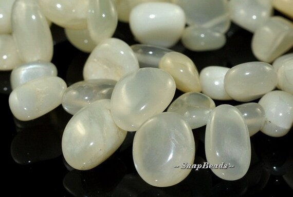 Moonlight Aura Moonstone Gemstone Milky White Slice Pebble