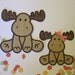 embroidered moose patch/ applique/ DIY