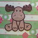 embroidered moose patch/ applique/ DIY