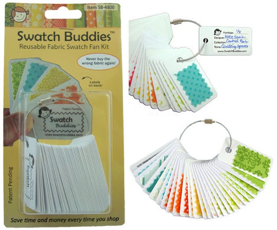 SWATCH BUDDIES 48 Reusable Fabric Swatch Fan Kit by donellefritz SWATCH BUDDIES 48 Reusable Fabric Swatch Fan Kit by donellefritz