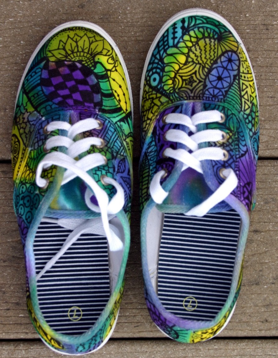 Zentangle sneakers shoes sneakers zentangle art original
