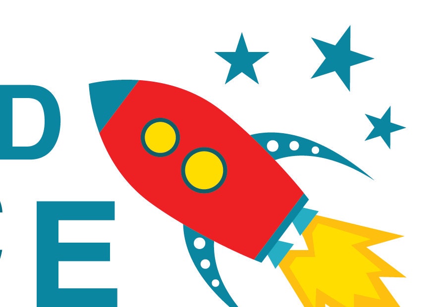 ABC, ABC Wall Art, Alphabet, Alphabet Art, Rocket Ship, abc Poster, abc ...