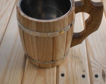 Chope à bière bois | Etsy