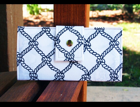 Items similar to nautical rope print wallet on Etsy