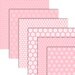 Floral Digital Paper Pack Pink Daisy Flowers Pink and White