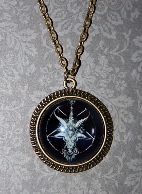 Items similar to Satanic Goats Head Pendant on Etsy