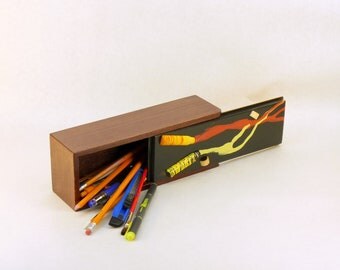 Popular items for wood pencil case on Etsy