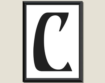 Letter c print | Etsy