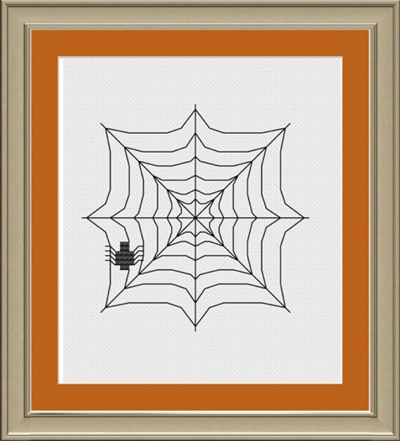 Spiderweb: Halloween cross-stitch pattern