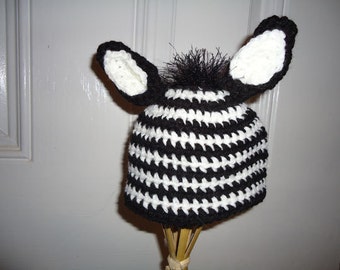 Items similar to Zebra Hat on Etsy