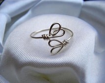 Unique double heart ring related items | Etsy