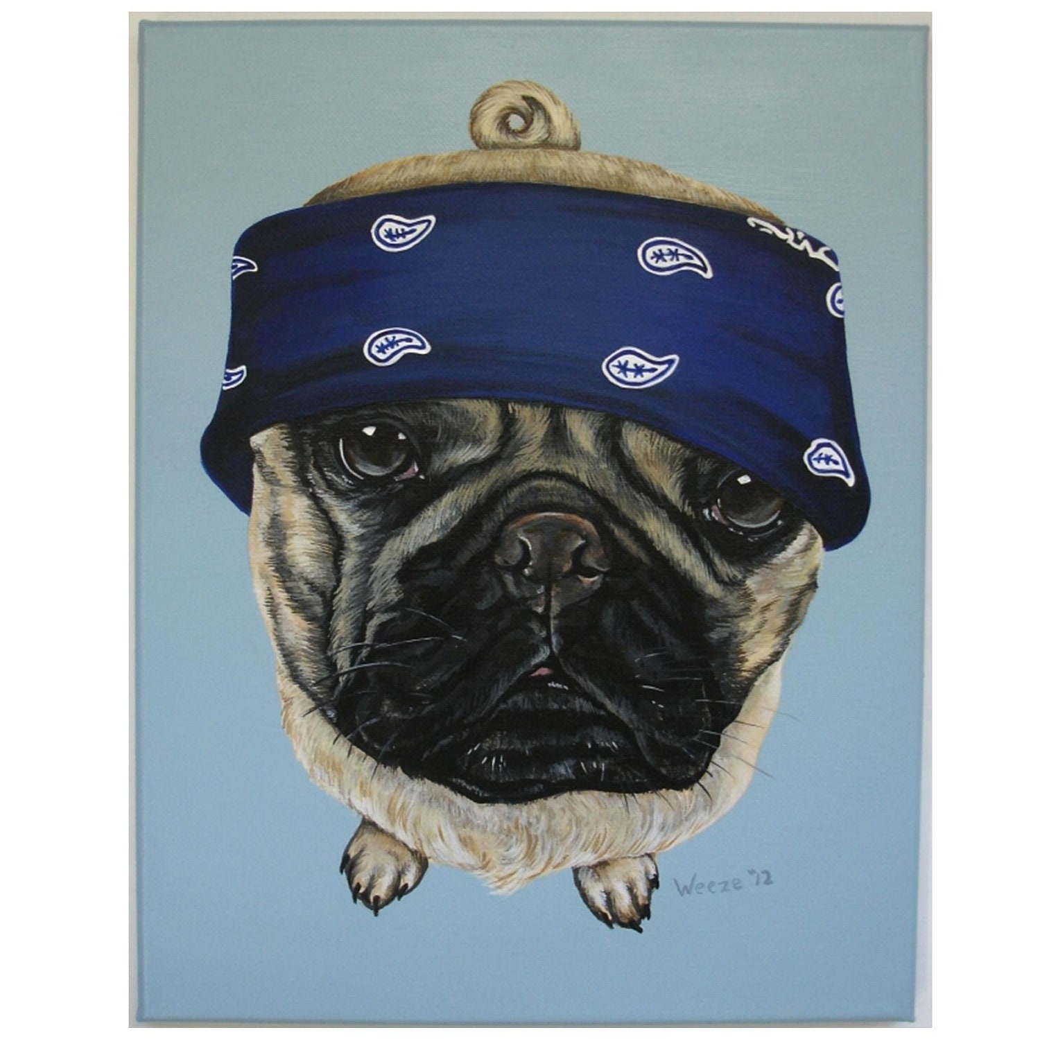 Pug Pugs Pug Art Pug Painting Pug Life Pug Dog by ArtbyWeeze