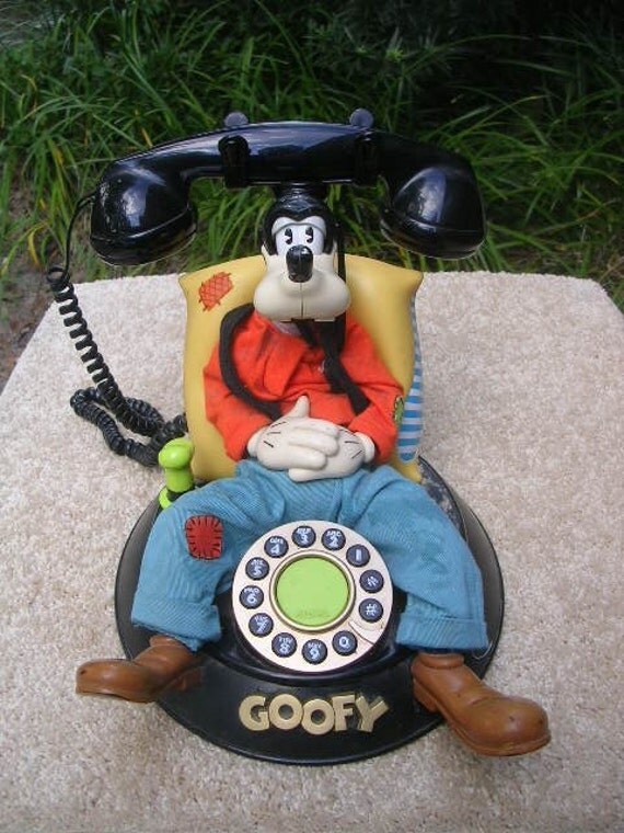 1980s Walt DISNEY Animated GOOFY TELEPHONE Works