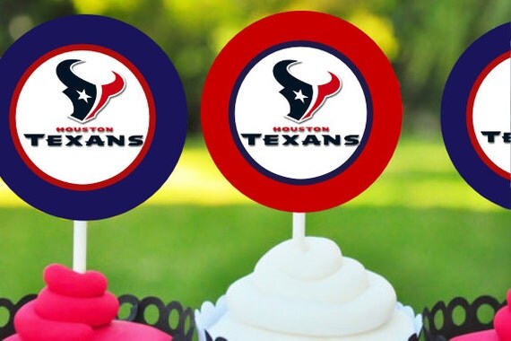 Items similar to Houston Texans Cupcake Toppers on Etsy