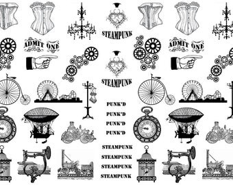 Steampunk decal | Etsy