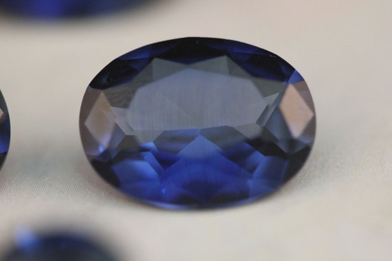 Blue Sapphire Corundum 20X15MM Loose Faceted oval Large