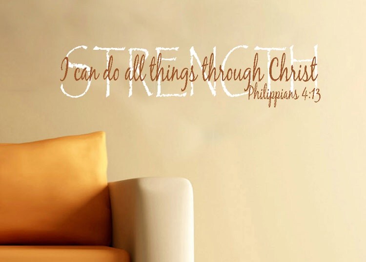Scripture wall decor-Vinyl bible verse I can do by WildEyesSigns