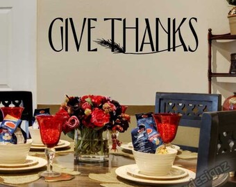 Popular items for give thanks vinyl on Etsy