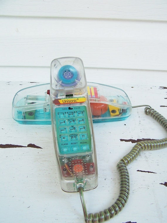 Vintage Unisonic Light Up Neon Phone by TheHomeGnome on Etsy