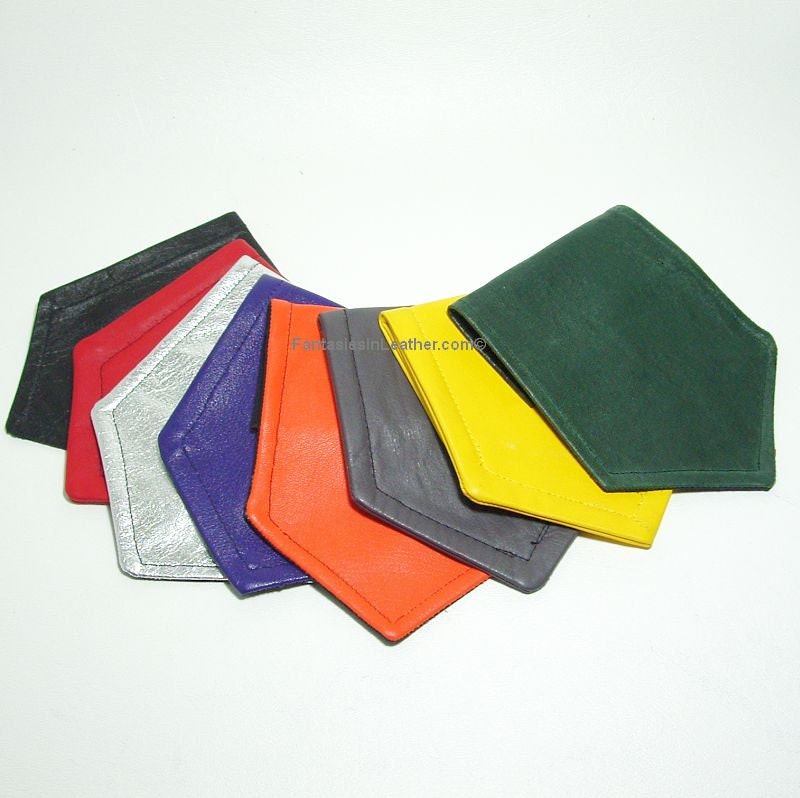 Solid Color Leather Pocket Flag Hankie BDSM Kink JWL101