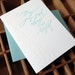 letterpress Betsy Dunlap calligraphy bright road map card