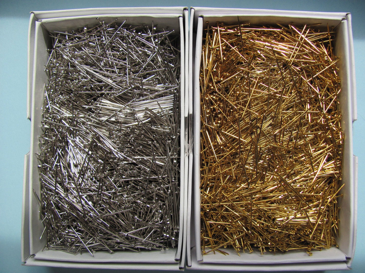 Sequin Pins for Crafts HALF POUND box Gold or Silver