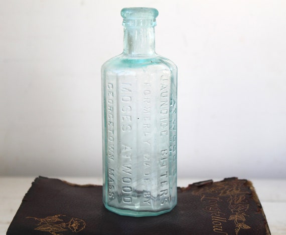 antique bottle. Atwood's Jaundice Bitters. 12 sided aqua