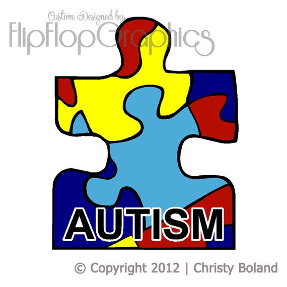Items similar to Autism Puzzle Piece, Vinyl Graphic Sticker on Etsy