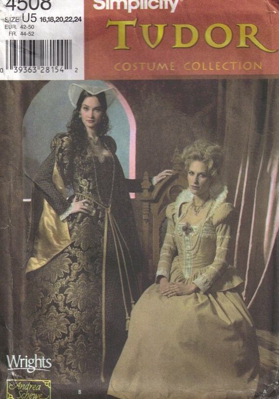 Renaissance Period Tudor Costume Simplicity 4508 Sewing